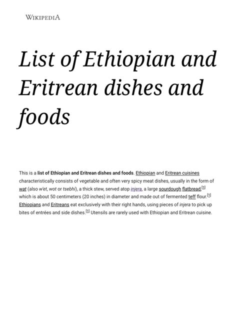 List Of Ethiopian And Eritrean Dishes And Foods Wikipedia Download