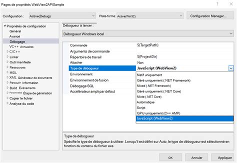 Déboguer des applications WebView2 avec Visual Studio Microsoft Edge