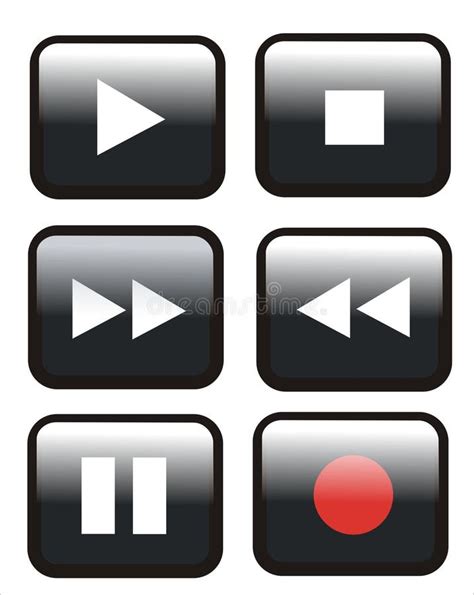 Buttons Remote Control Stock Vector Image Of Pause Battery 19417930