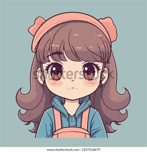 Cute Anime Kawaii Girl Cartoon Character Stock Vector Royalty Free