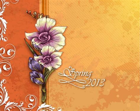 빈티지 봄 꽃 배경 Eps Uidownload