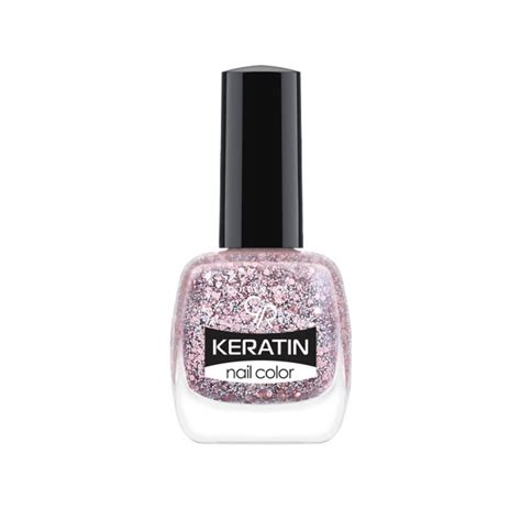 Golden Rose Keratin Glitter Nail Color Brokatowy lakier do paznokci z keratyną ml