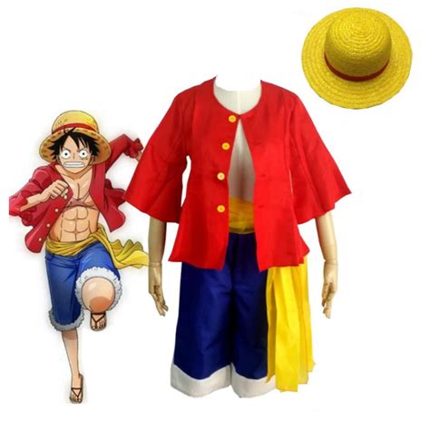 Buy Cosplay Life Monkey D Luffy Pirate Cosplay Costume With Hat One Piece Japanese Anime