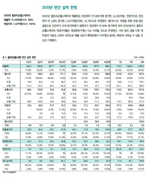 셀트리온헬스케어2020년 셀트리온헬스케어의 고성장 원년 팜스탁