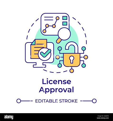 License Approval Multi Color Concept Icon Stock Vector Image And Art Alamy