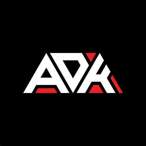 Adk Triangle Letter Logo Design With Triangle Shape Adk Triangle Logo