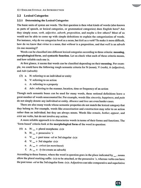 Lexical Categories Pdf