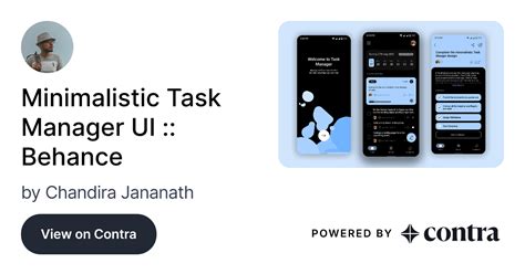 Minimalistic Task Manager UI Behance By Chandira Jananath