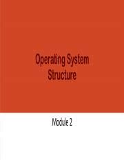 Operating System Structure Pdf Operating System Structure Module 2 Chapter 2 Operating System