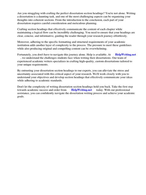 Dissertation Section Headings Pdf Thesis Apa Style