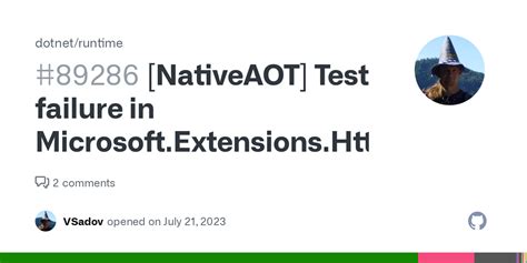 Nativeaot Test Failure In Microsoft Extensions Tests Issue