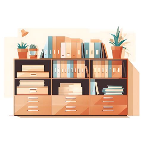 Premium Photo Watercolor Hr Manager Room With Employee Files Hr