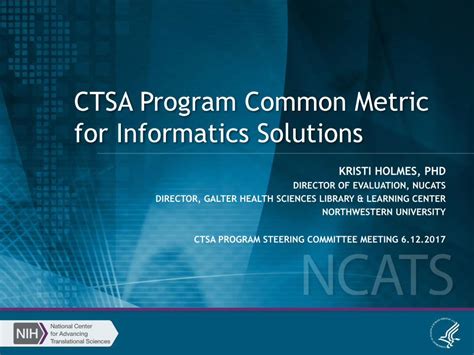 Pdf Ctsa Program Common Metric For Informatics Solutions Dokumentips