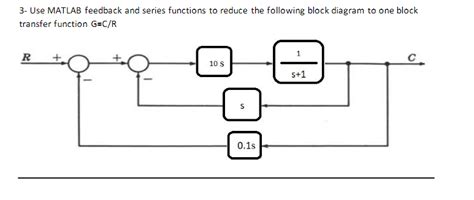 3 Use Matlab Feedback And Series Functions To Reduce