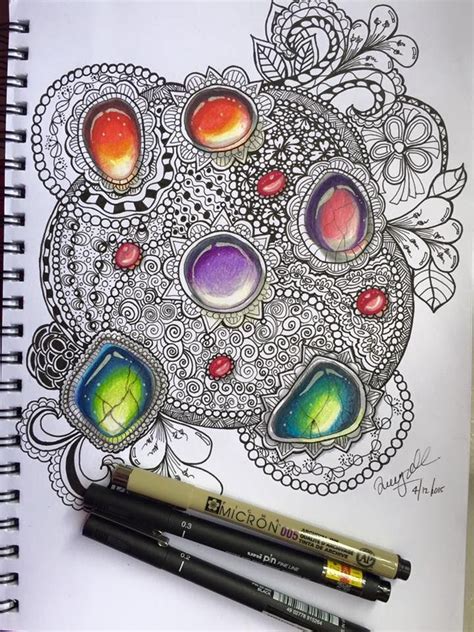 Zentangle Gems Zentangle Drawings Doodles Zentangles Doodle Drawings Doodling Tangle Doodle