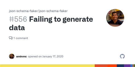 Failing To Generate Data · Issue 556 · Json Schema Fakerjson Schema Faker · Github