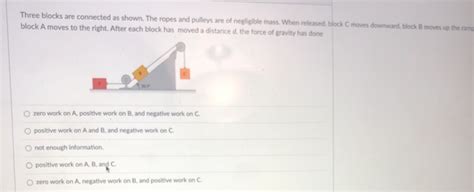 Solved Three Blocks Are Connected As Shown The Ropes And Chegg Com