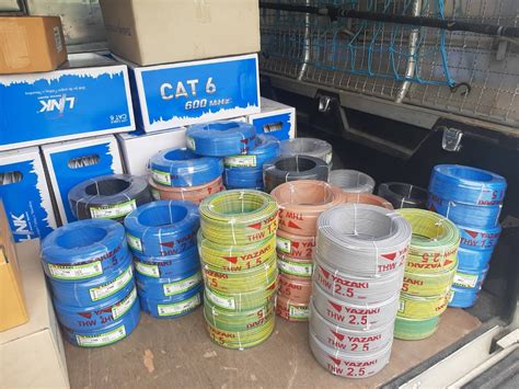 เตรียมจัดส่งอุปกรณ์ไฟฟ้า สายไฟยาซากิ สายสัญญาณ Link ให้ลูกค้าย่าน