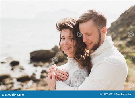 Close Up Portrait Of Man And Woman Together Happy Looking At Each