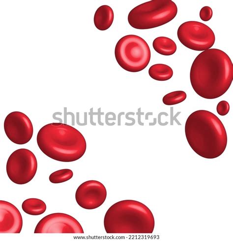 3d Illustration Simulation Red Blood Cells Stock Vector Royalty Free