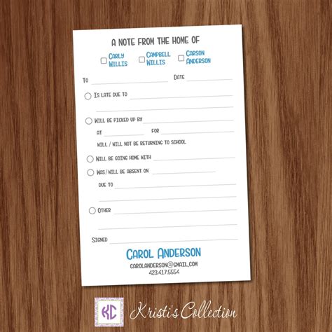 Parent Excuse Notepad Blended Family Note To Babe From The Home Of Stationery Mommy Personal