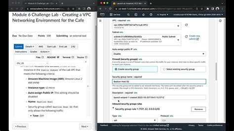 Module 6 Challenge Lab Creating A Vpc Networking Environment For The Cafe Youtube