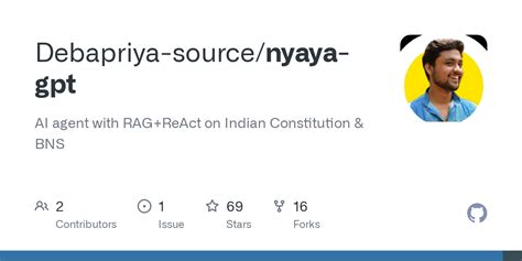 GitHub Debapriya Source Nyaya Gpt AI Agent With RAG ReAct On Indian Constitution BNS