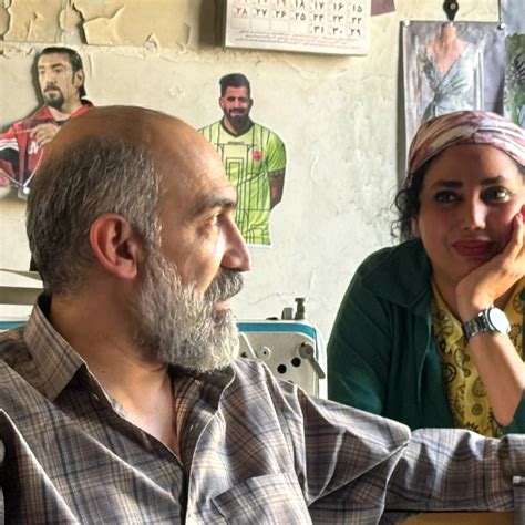 هادی حجازی‌فر و فاطیما بهارمست در پشت صحنه یک فیلم عکس