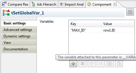 Talend Definição de variáveis via globalMap DATA XPTZ