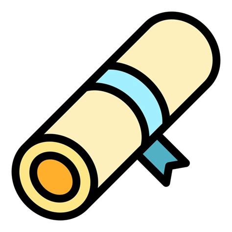 Icono Del Diploma De Educación Contorno Del ícono Del Vector Del Título