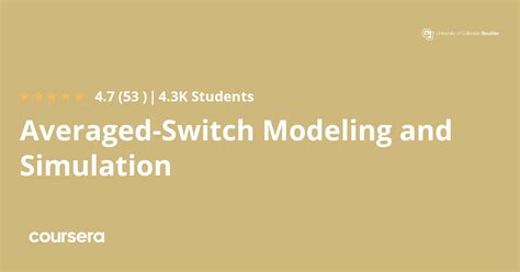 Averaged Switch Modeling And Simulation Coursera