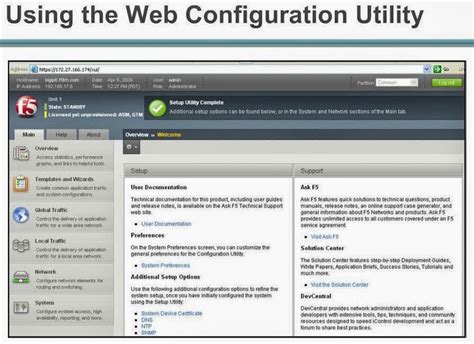 Study Material Configuring Admin Access Configuring F5 LTM Using Web