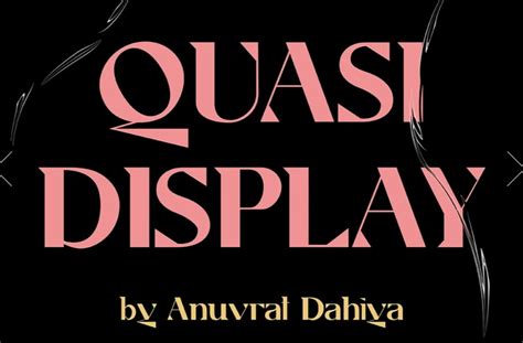Quasi Display Trial Font
