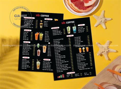 Tuyển Tập Mẫu Menu Nước Giải Khát Đa Dạng Sáng Tạo