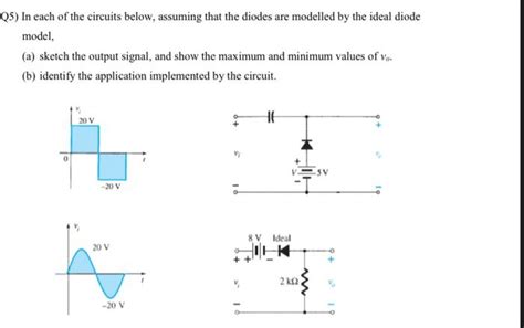 Solved 5 In Each Of The Circuits Below Assuming That The