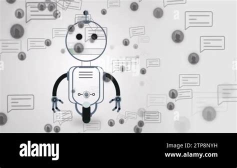Animation Of Ai Chatbot Icon And Data Processing Global Artificial