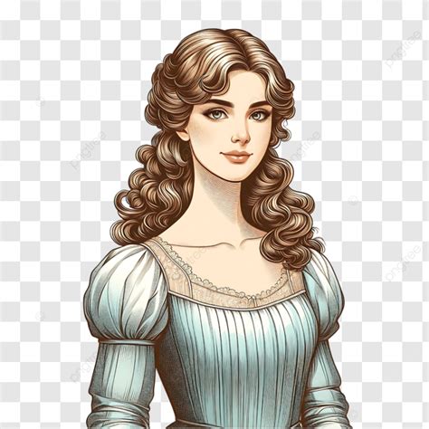 Victorian Era Woman Portrait Classic Beauty Illustration Victorian