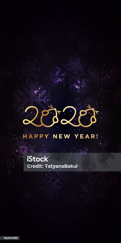 새해 복 주 2020 로고 텍스트 디자인입니다 컨셉 디자인 골드 텍스트의 벡터 현대 그림입니다 황금 럭셔리 비문 흐림 눈부심 별 눈송이 눈과 크리스마스 배경 12월에 대한
