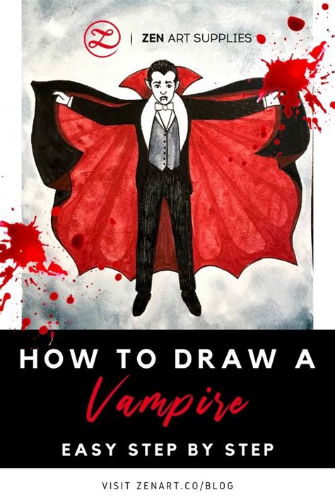 How To Draw A Vampire Step By Step Vampire Drawings Vampire