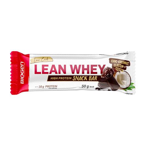 Biogen Lean Whey Protein Bar Choc Coconut 50g