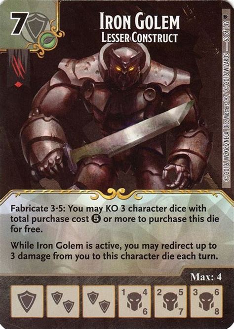 Iron Golem Lesser Construct Fus Cardguide Wiki Fandom