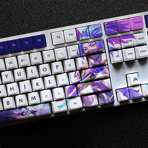 Akali The Rogue Assassin Series Keycap Set 127 Keys Pbt For