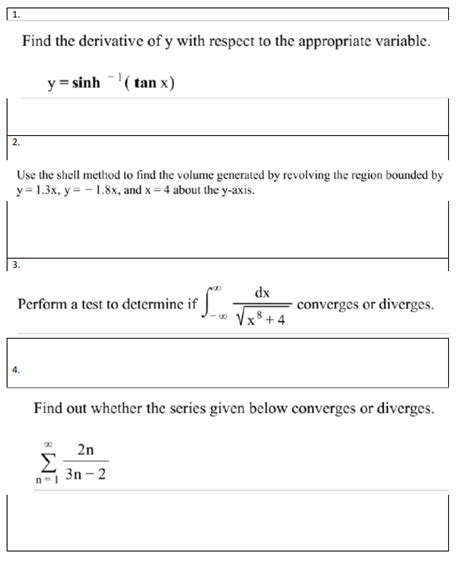 Solved Find The Derivative Of Y ﻿with Respect To The