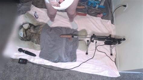 Locked And Diapered Sissy Taking 3 Toys On Fuck Machine Cam2 Gay Abdl