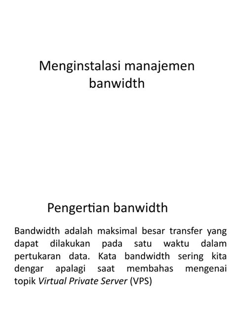 Prinsip Dan Cara Kerja Bandwidth Pdf