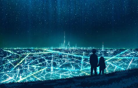 배경 화면 1920x1230px 시티 네온 공상 과학 소설 실루엣 공간 우주선 별 1920x1230
