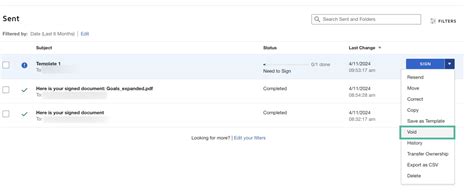 Void Or Cancel A Docusign Envelope