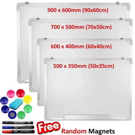 Whiteboard Magnetic Small Large White Board Dry Wipe Office School Home