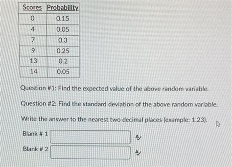 Solved Question Find The Expected Value Of The Above Chegg