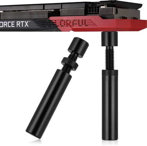 Jizzu 2pcs Gpu Support Stand Sag Holder Aluminium Bracket 72mm 120mm With Bottom Magnetic